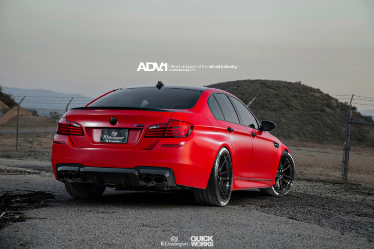 Matte Red BMW F10 M5 With ADV 1 Wheels BMW SG BMW Singapore Owners