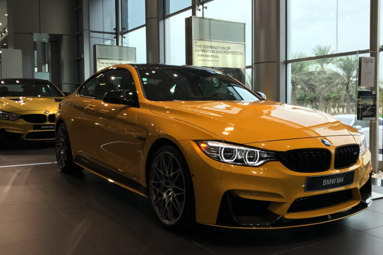 Speed Yellow BMW M4 in Abu Dhabi Dealership - BMW.SG | BMW Singapore ...
