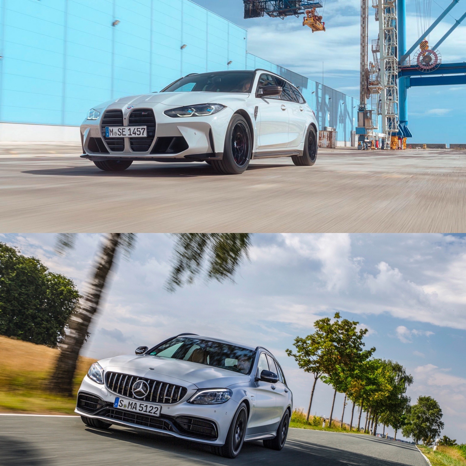 BMW M3 Touring Versus Mercedes-AMG C63 Wagon - Photo Comparison